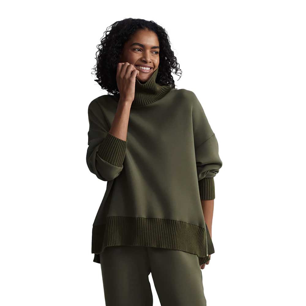 Women's Barker High Neck Sweat - Olive Night – Gazelle Sports