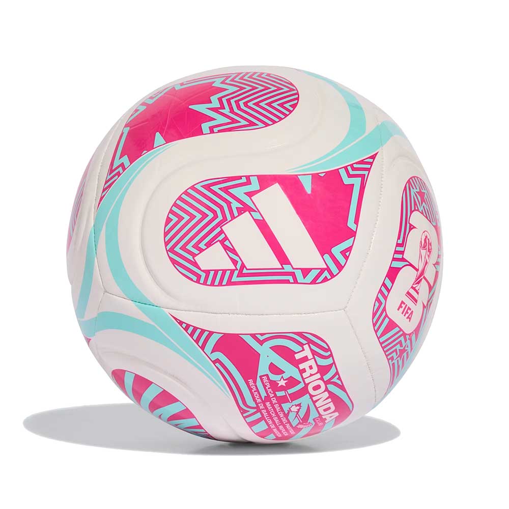 WC Club Soccer Ball - White/Flash Aqua/Shock Pink – Gazelle Sports
